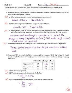 Math 213 - Test 4 Review Key - Math 213 Test #4: Review Name: 1.) You ...