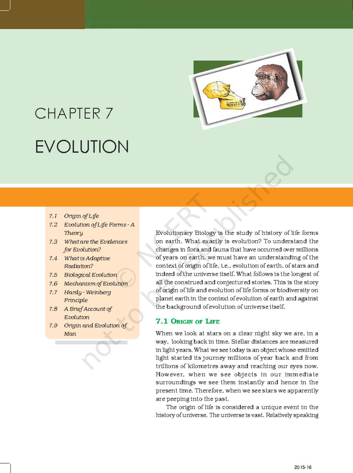 Chapter 7 [Philoid-IN] - 126 BIOLOGY Evolutionary Biology is the study ...