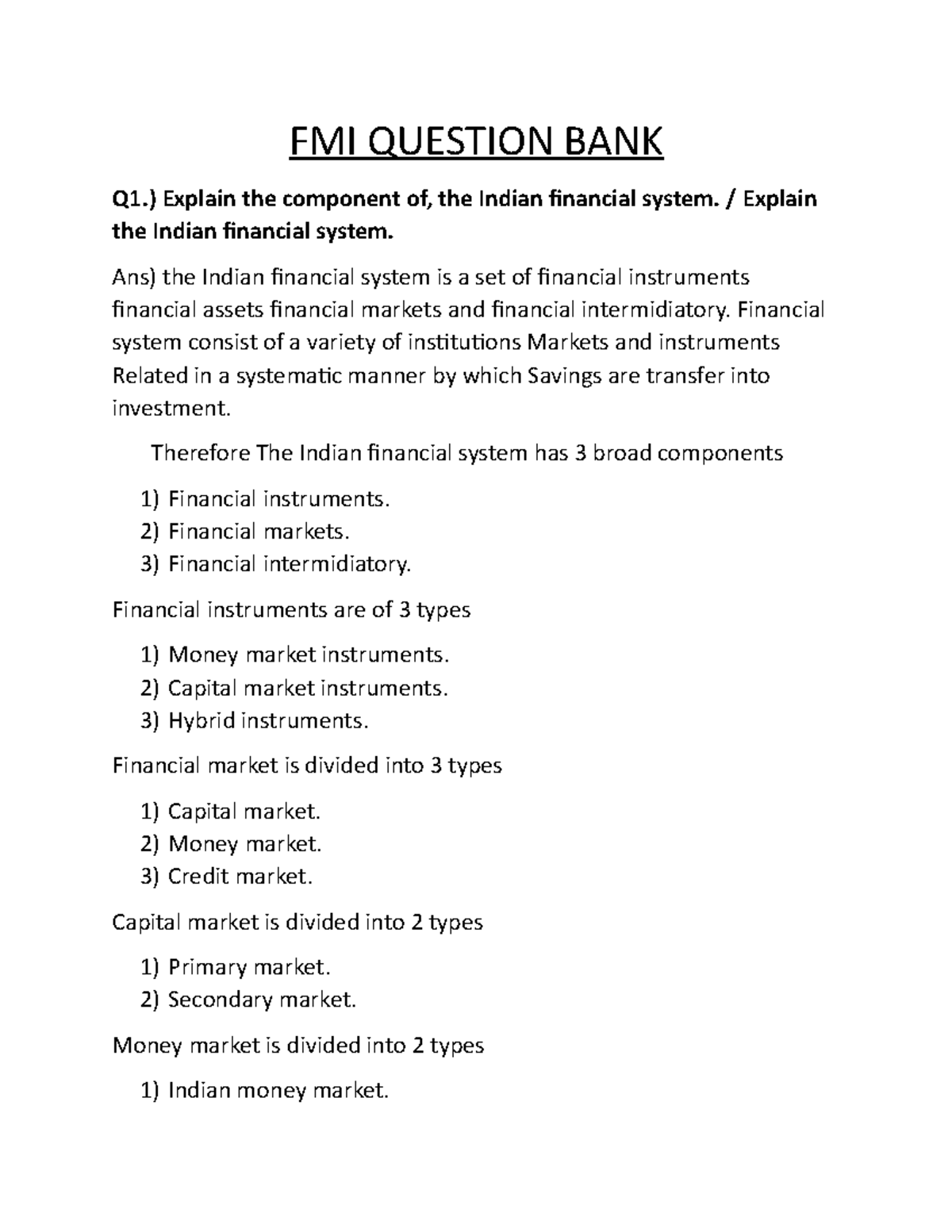 FMI Question BANK - gfhjgjhhjhmnb nfjgcbvmbvmjh hvhvhbh n hbjnn jn jjrhjrine vk vkwje wwjkre ...