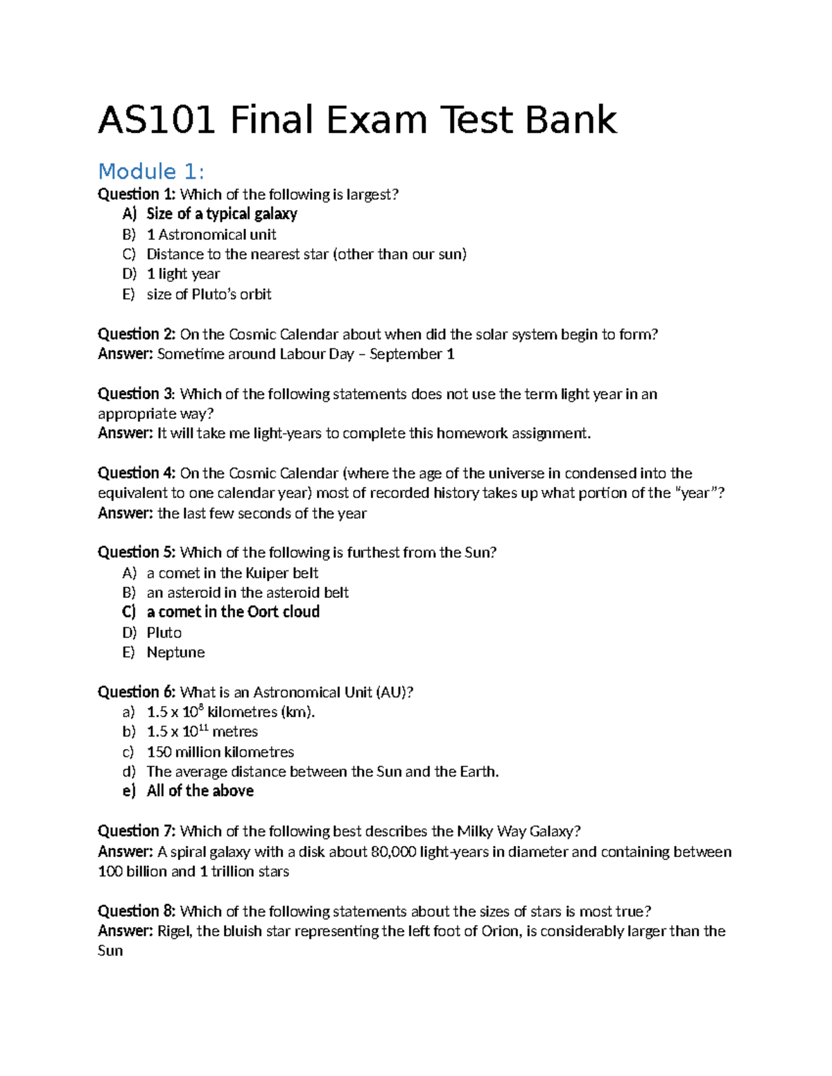 AS101 Final Exam Test Bank Compiled 2 - AS101 Final Exam Test Bank ...