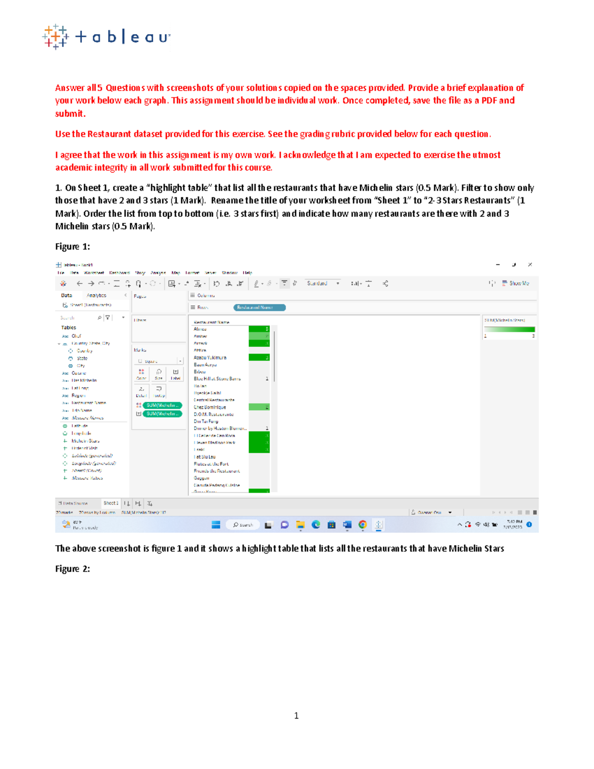 Study Docu - Business Analytics - Answer all 5 Questions with screenshots of your solutions ...