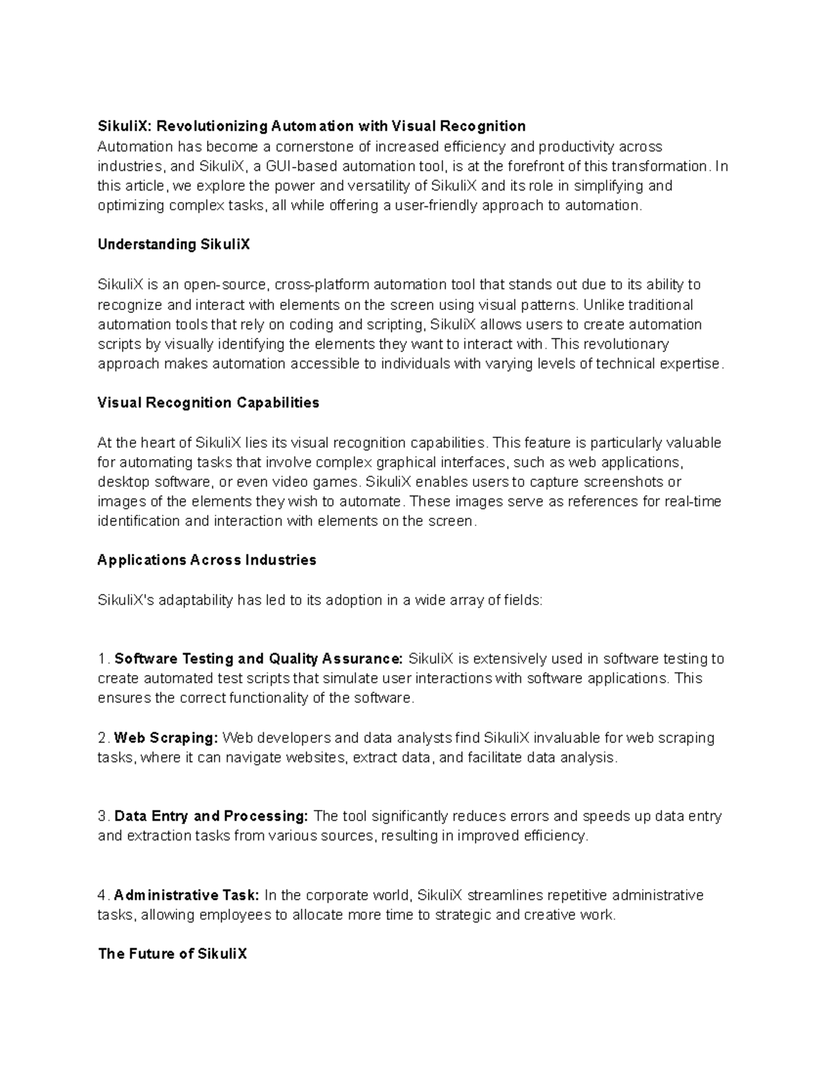 Sikulix - SikuliX: Revolutionizing Automation with Visual Recognition ...