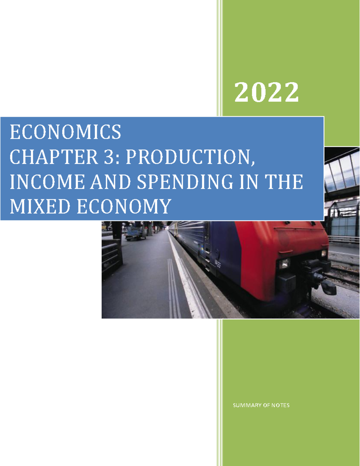Chapter 3 Production, Income AND Spending IN THE Mixed Economy ...