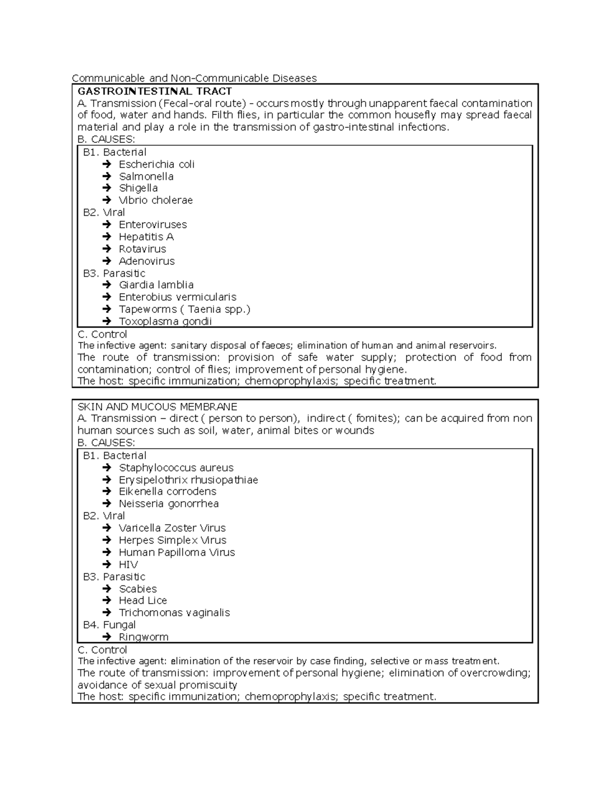 Module 6 And 7 Biostatistics Lecture Communicable And Non Communicable Diseases