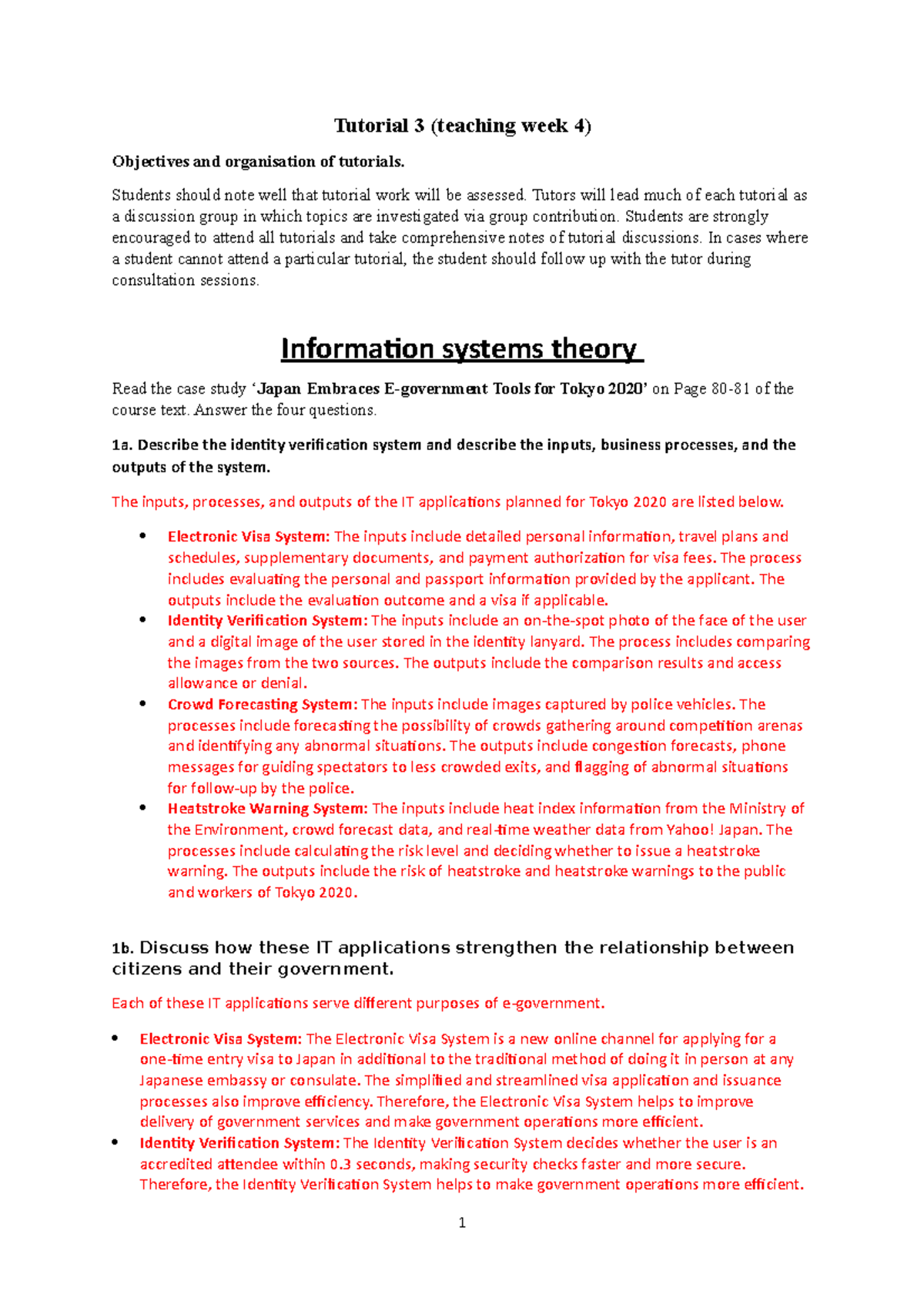 Tutorial 3 pre-tutorial tasks and answers - Tutorial 3 (teaching week 4) Objectives and ...