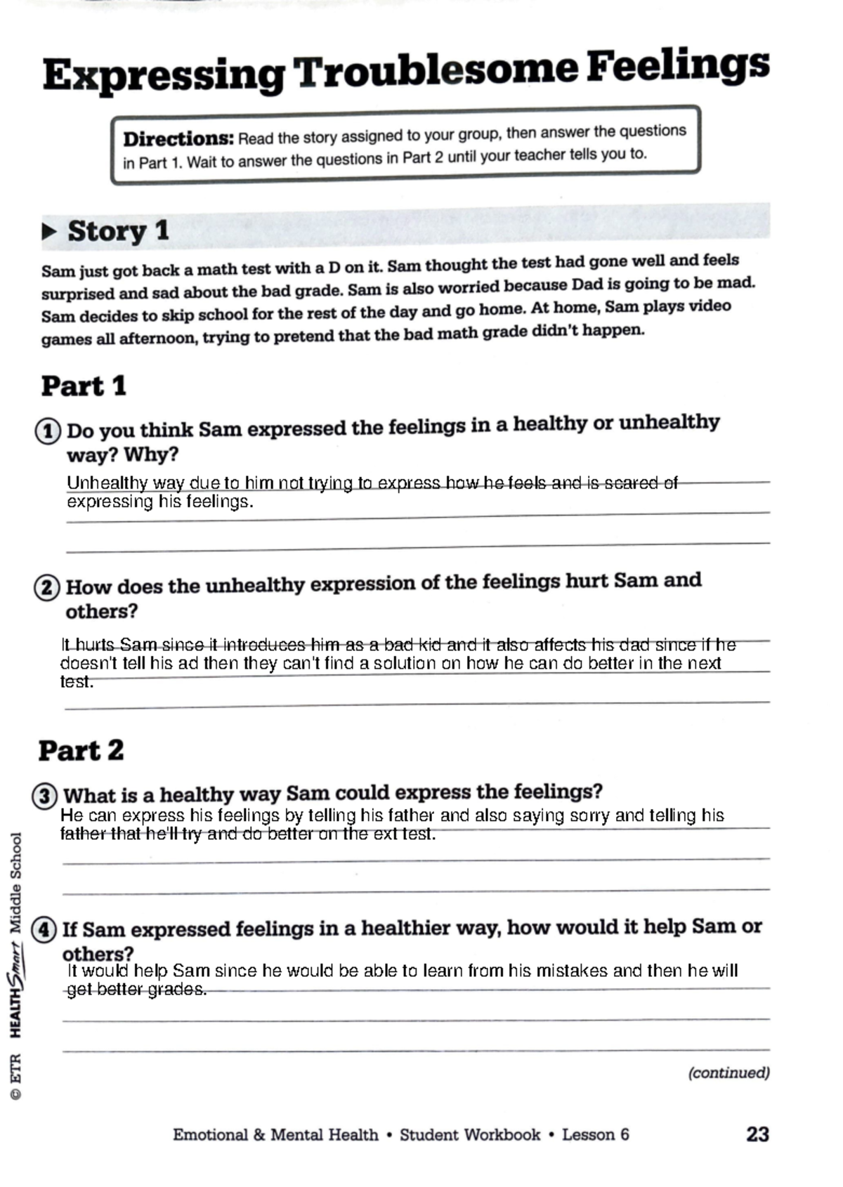 Prabhsimran Singh - Lesson 6 Expressing Feelings in Healthy Ways - 00 ...