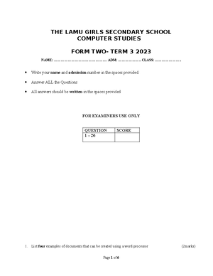 N5 Computer Practice June 2019 Memorandum - NATIONAL CERTIFICATE ...