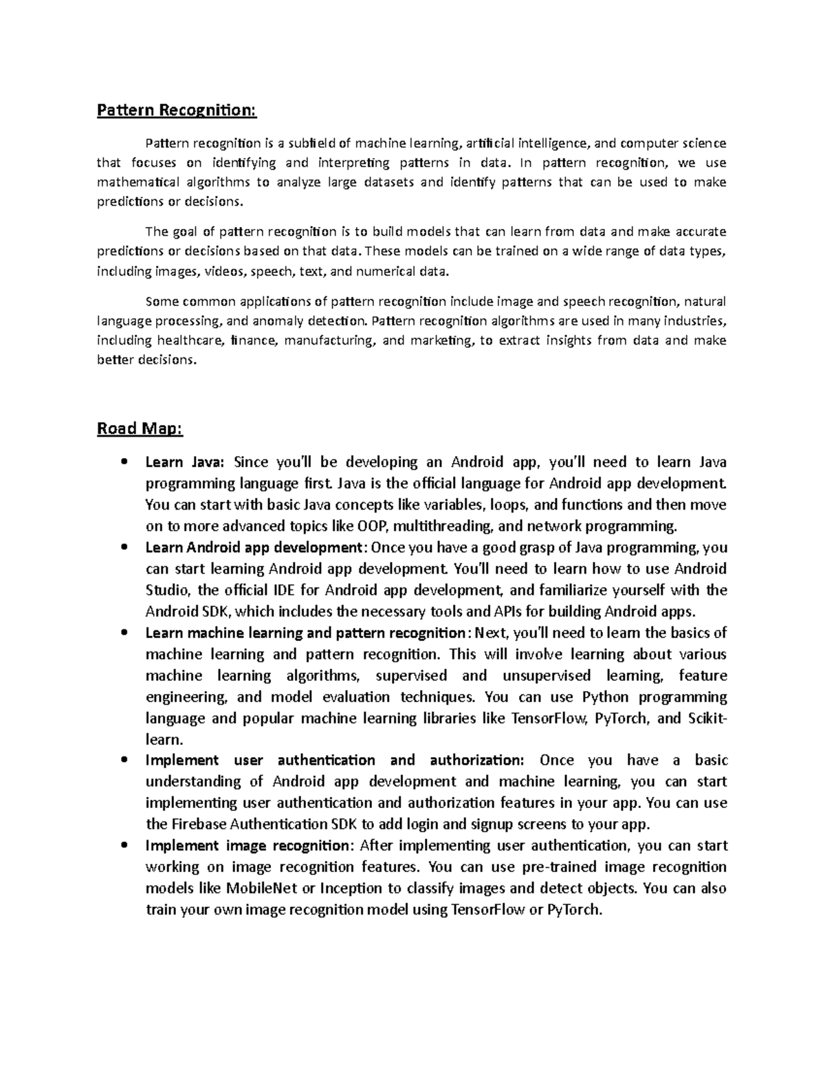 Pattern Recognition - Pattern Recognition: Pattern recognition is a ...