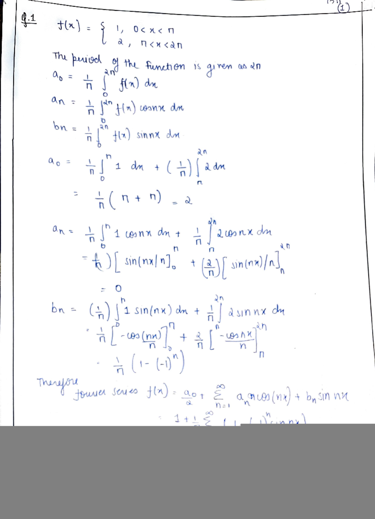 Maths assignment-1 - Good - tl '>.} -= ~ 1 , o