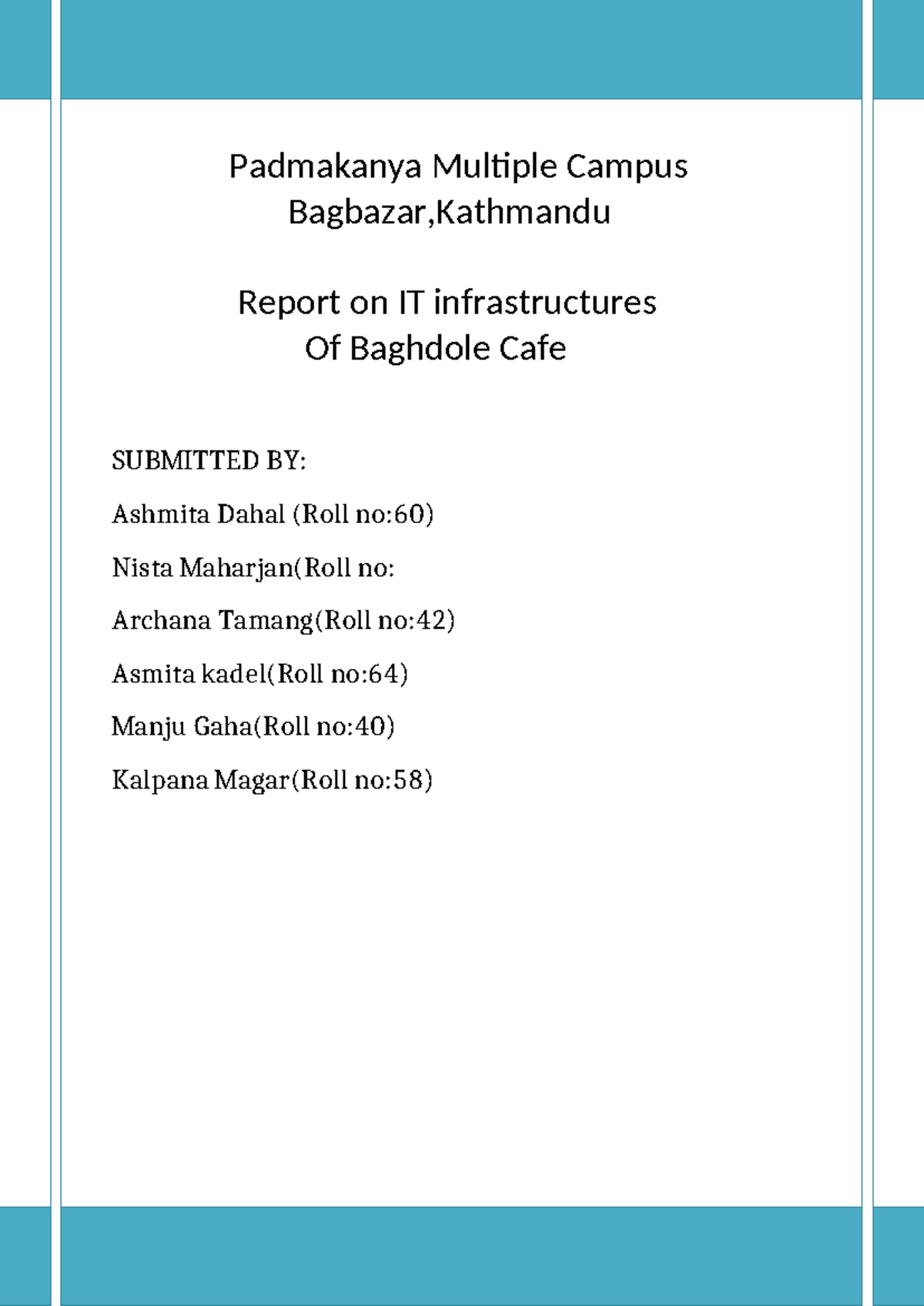 MIS Sample Report - Padmakanya Multiple Campus Bagbazar,Kathmandu ...