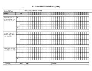 Copy of medication administration record - Medication Administration ...
