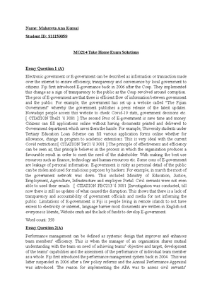 Assignment 1 - MG214 - MG 214 PRINCIPLES OF PUBLIC SECTOR MANAGEMENT ASSIGNMENT: 01 TOPIC: MAX ...