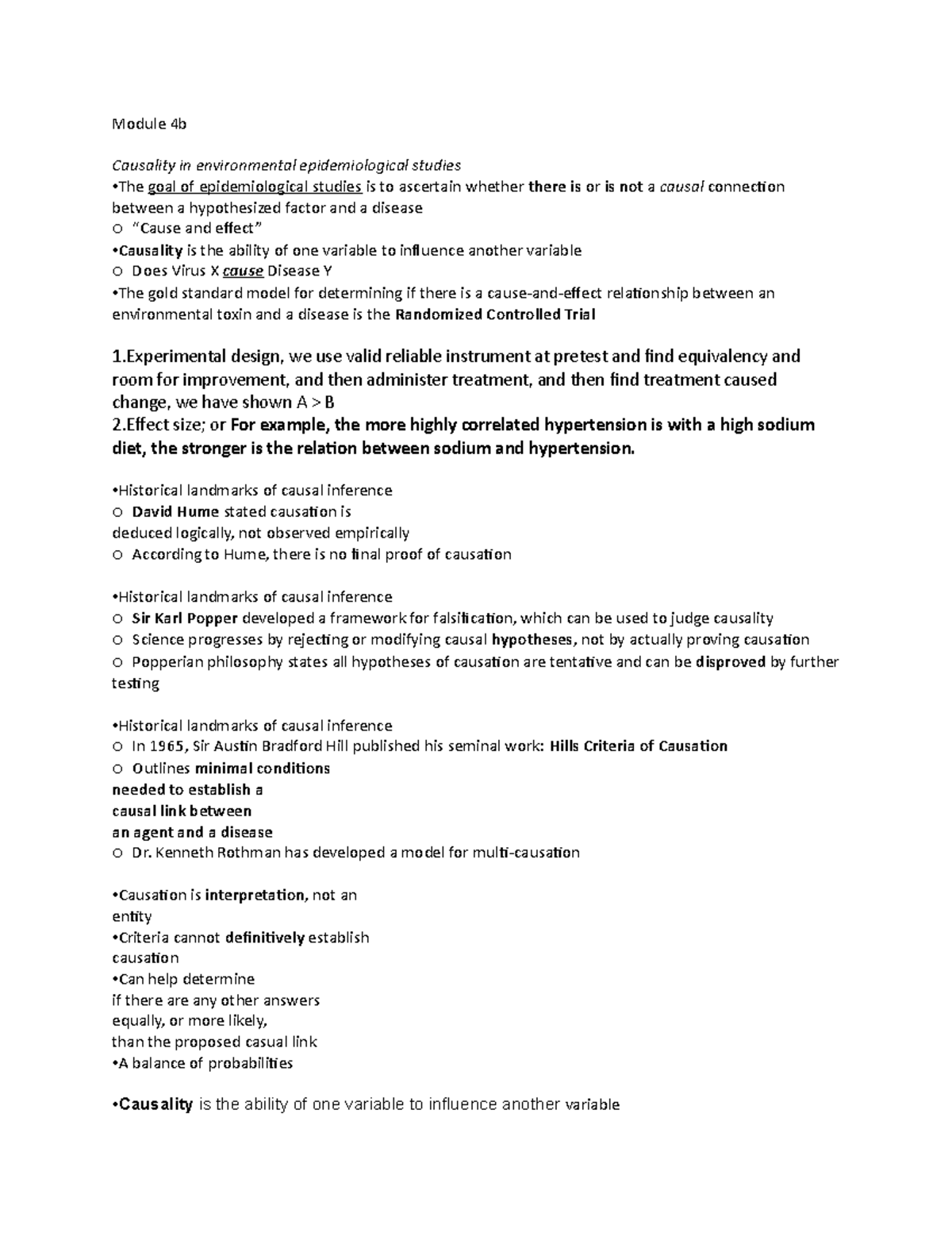 Module 4b - HHE 445 Environmental Policy 4b - Module 4b Causality in ...