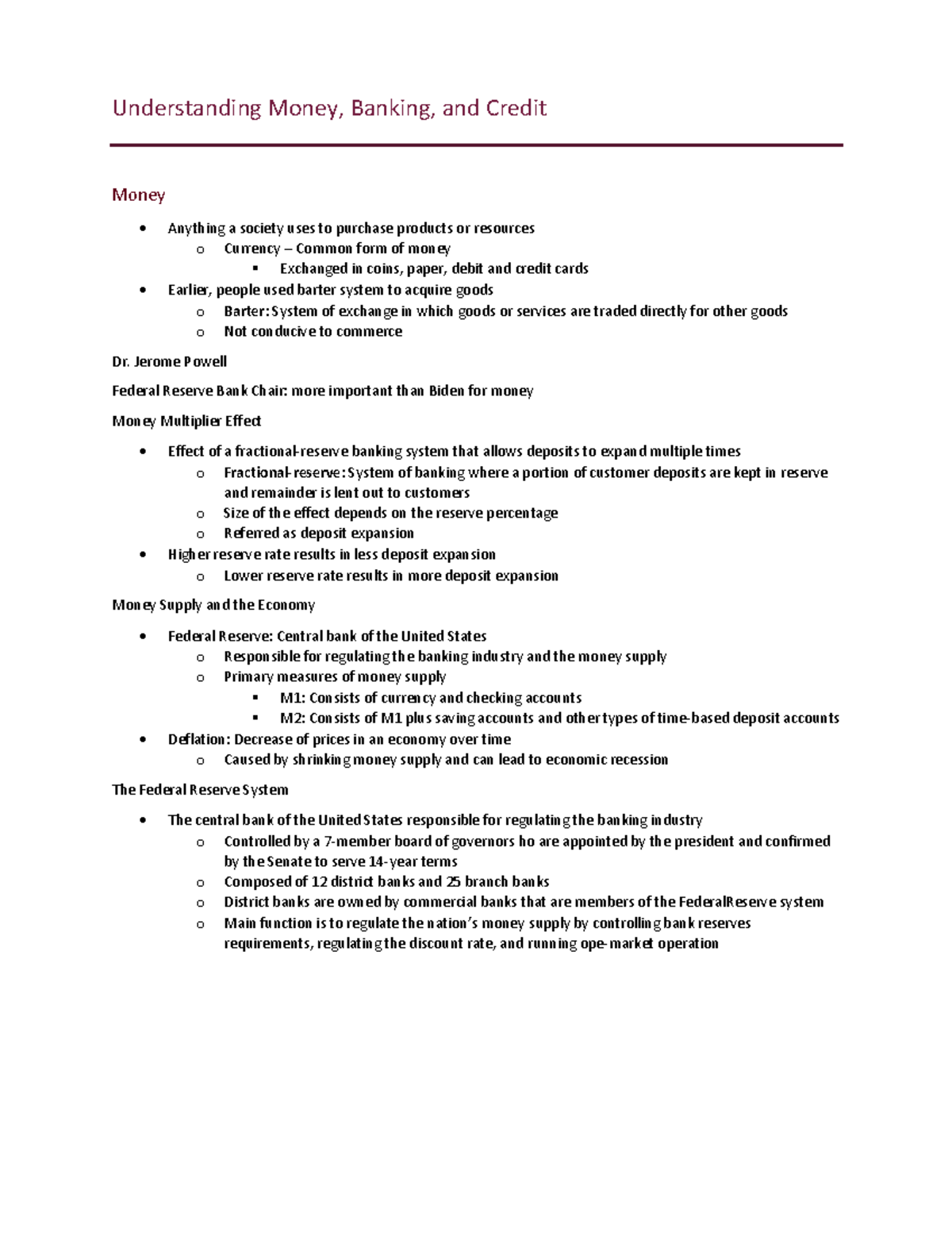 Understanding Money, Banking, and Credit - Understanding Money, Banking ...