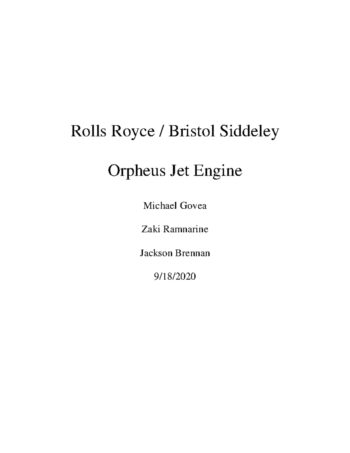 Bristol Siddeley Orpheus - Praised for being an engine that was only ...