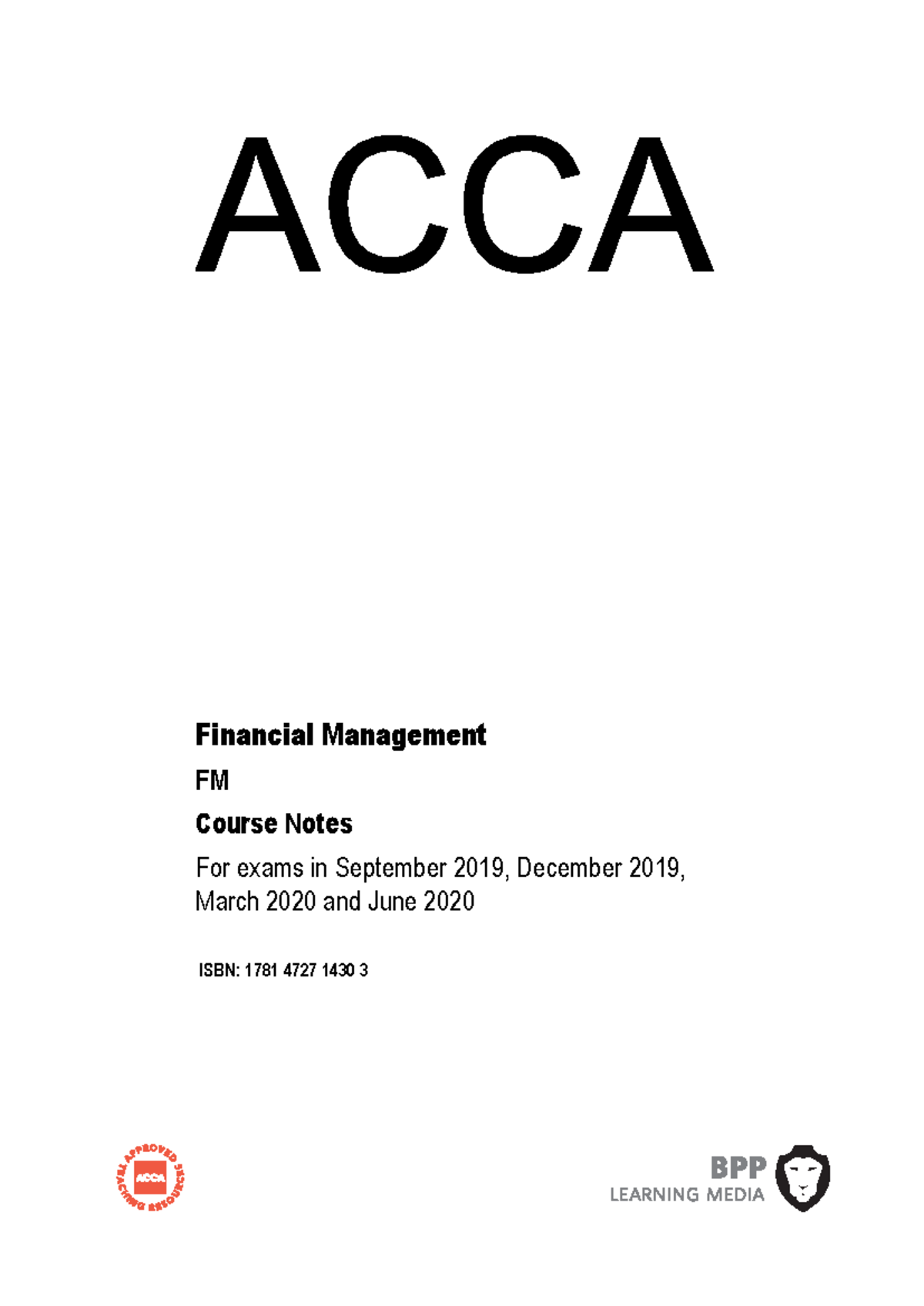 ACCA Financial Management (FM) Course Notes - Financial Management FM ...