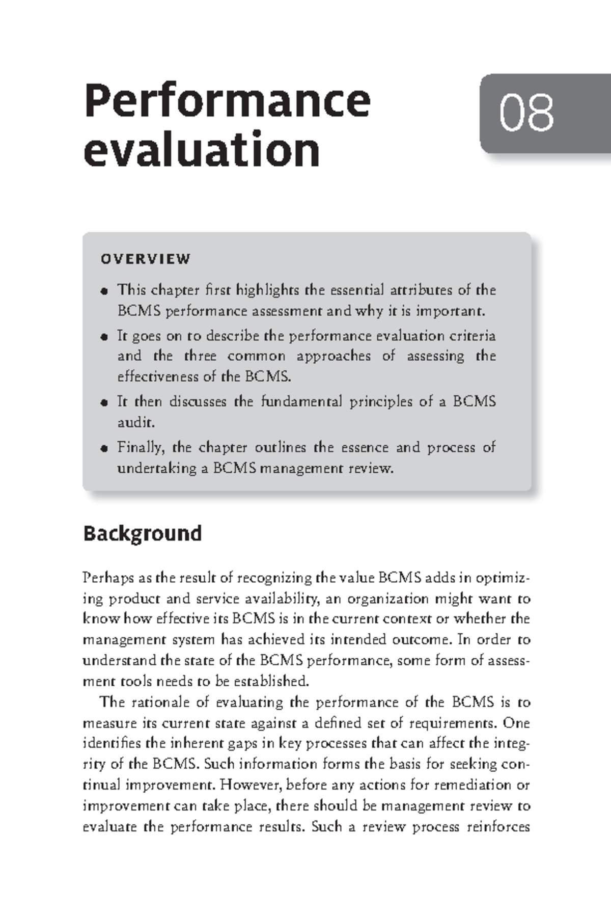 Chapter 08 Performance evalua - Background Perhaps as the result of ...