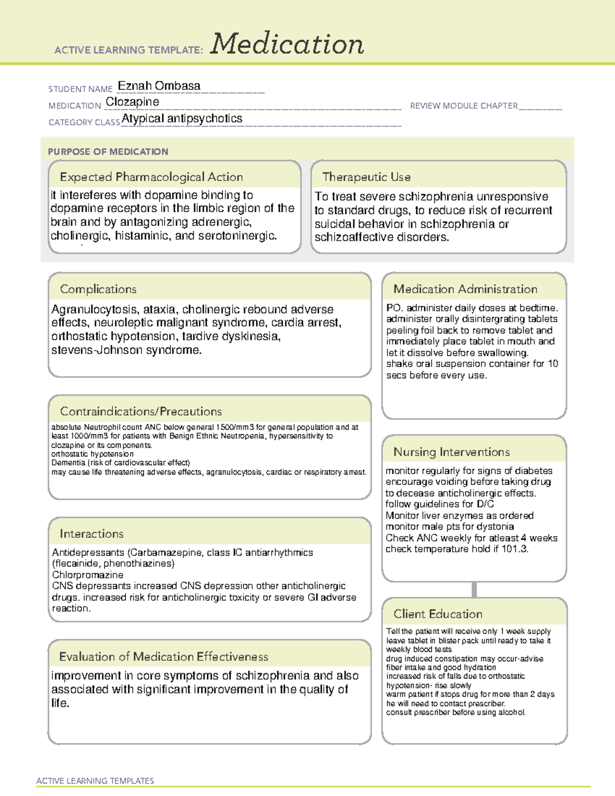 (PDF 0) ATI Medication - assignment to help with studying. - ACTIVE ...