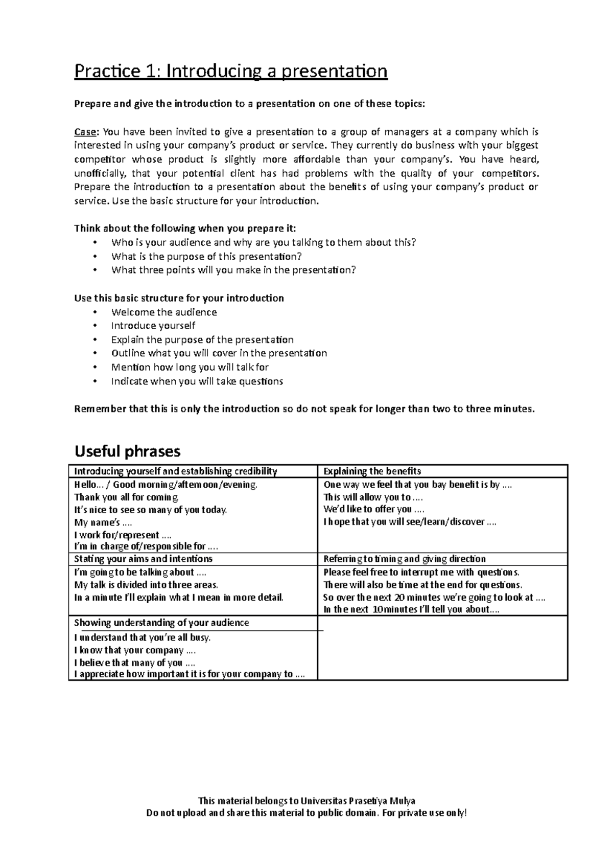 Presentation IBC structure - This material belongs to Universitas ...