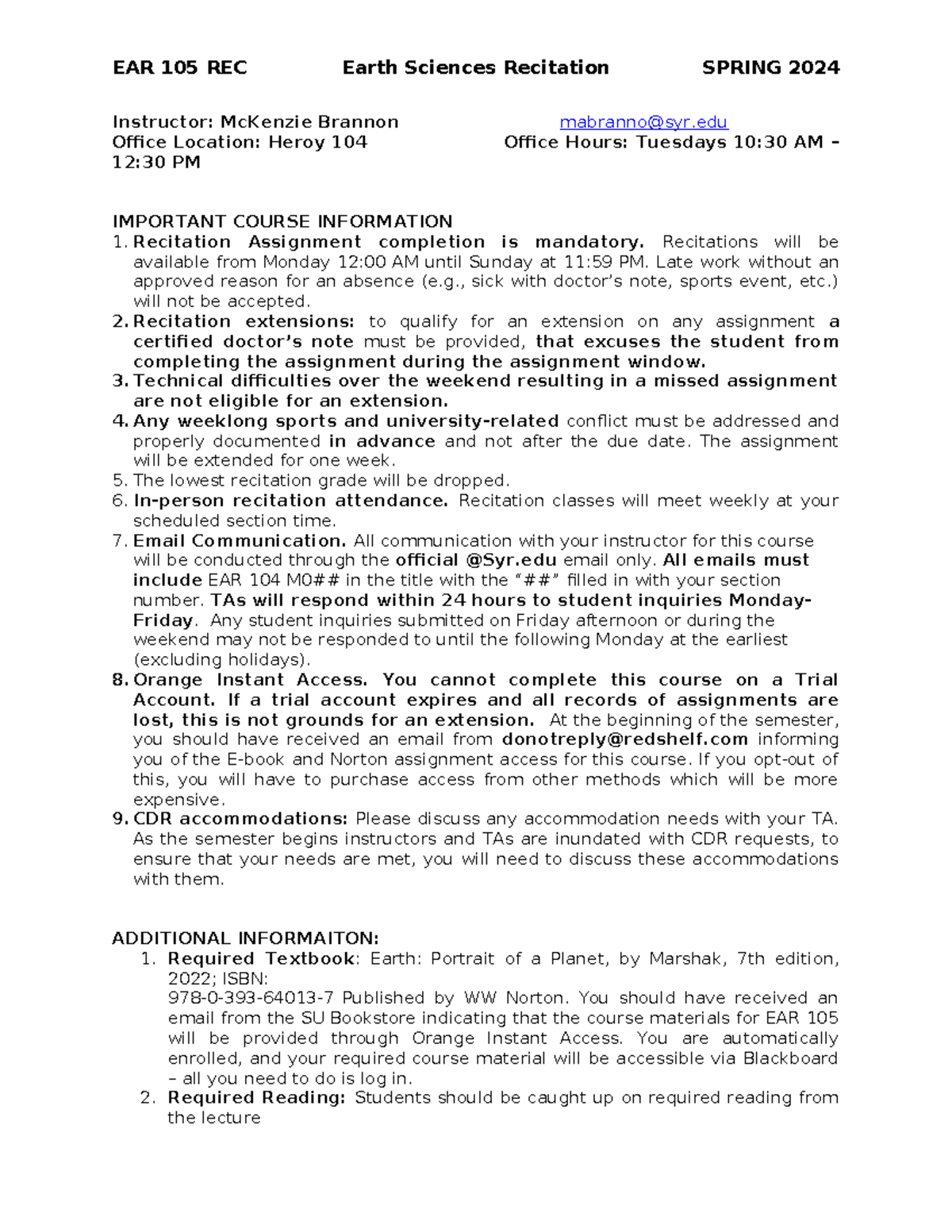 EAR105 recitation assignment 4 - Instructor: McKenzie Brannon mabranno ...