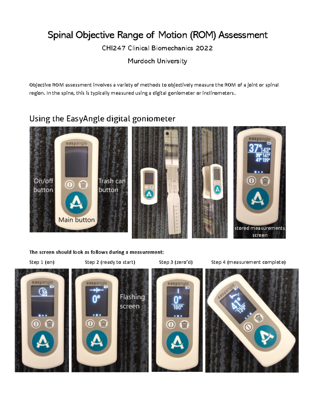 12 Objective Spinal ROM - Spinal Objective Range of Motion (ROM ...