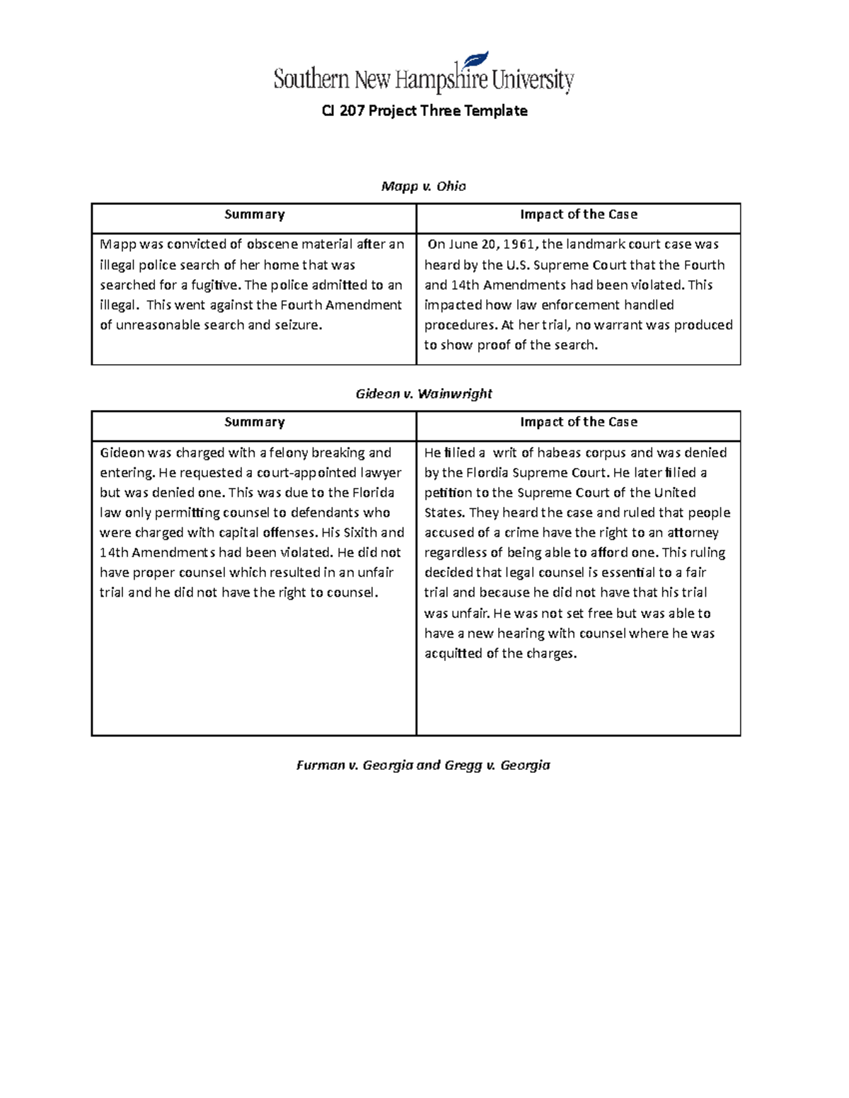 CJ 207 Project Three Template 2 - CJ 207 Project Three Template Mapp v ...