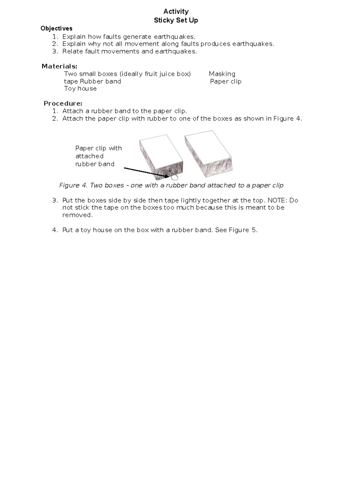 Sticky Set Up 023940 - Activity Sticky Set Up Objectives 1. Explain how ...