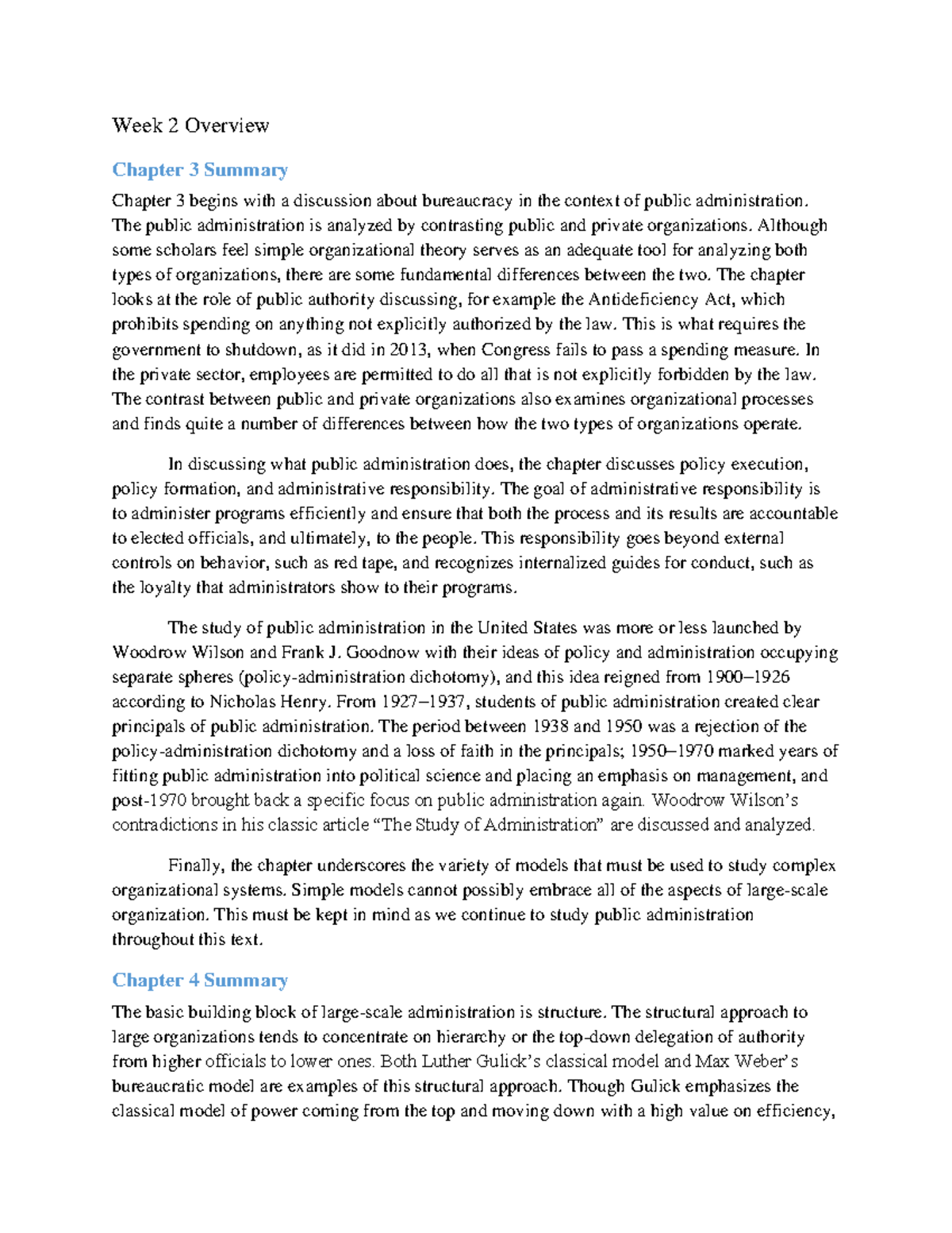 Cf Week2 Overview - Week 2 Overview Chapter 3 Summary Chapter 3 begins ...