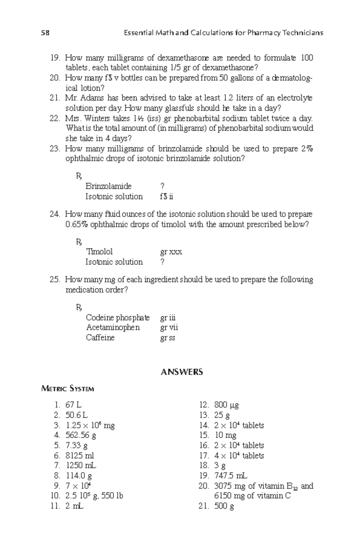 Essential Math and Calculations for Pharmacy Technicians-8 - Terms ...