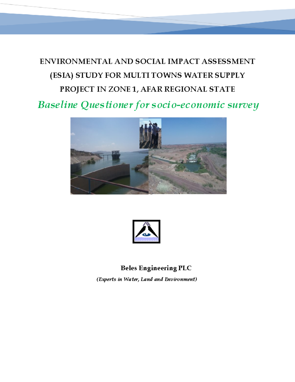 Questioner - practical document - ENVIRONMENTAL AND SOCIAL IMPACT ...