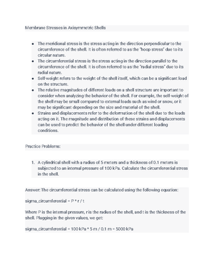Chapter 9 Notes - Axisymmetric Bending of Cylindrical Shells Bending ...