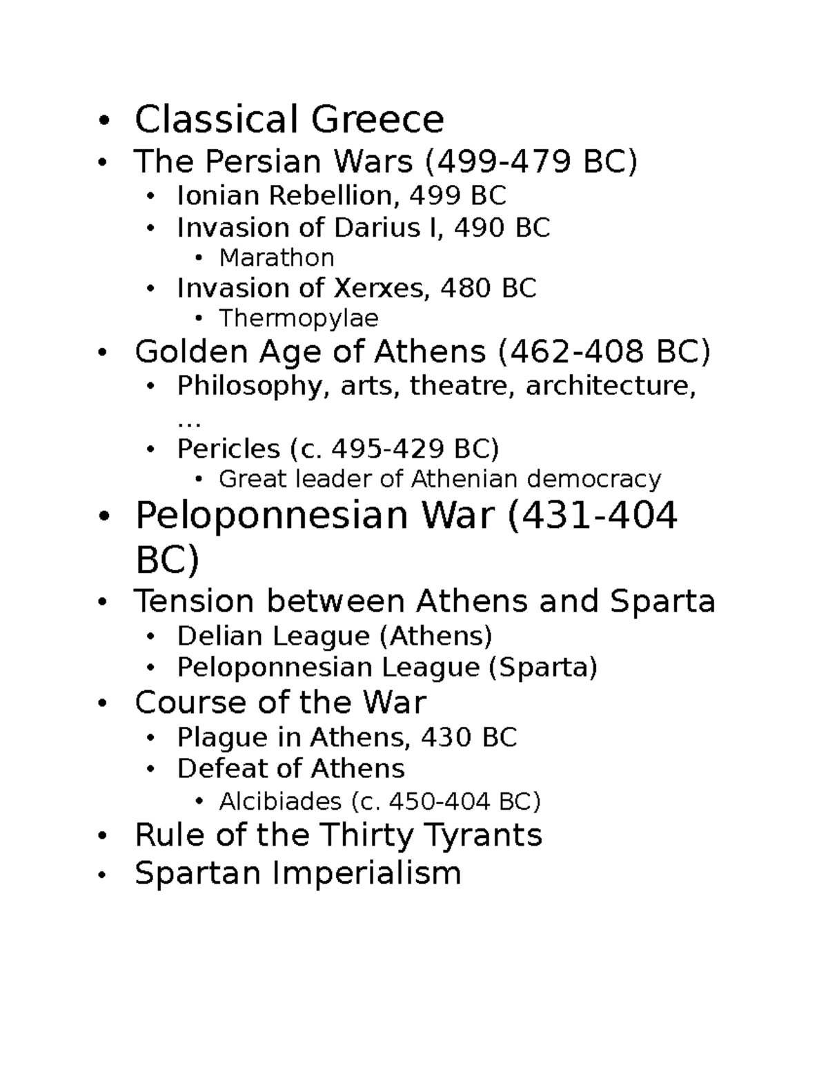 Classical Greece - Professor Hu talked about the culutre and how ...