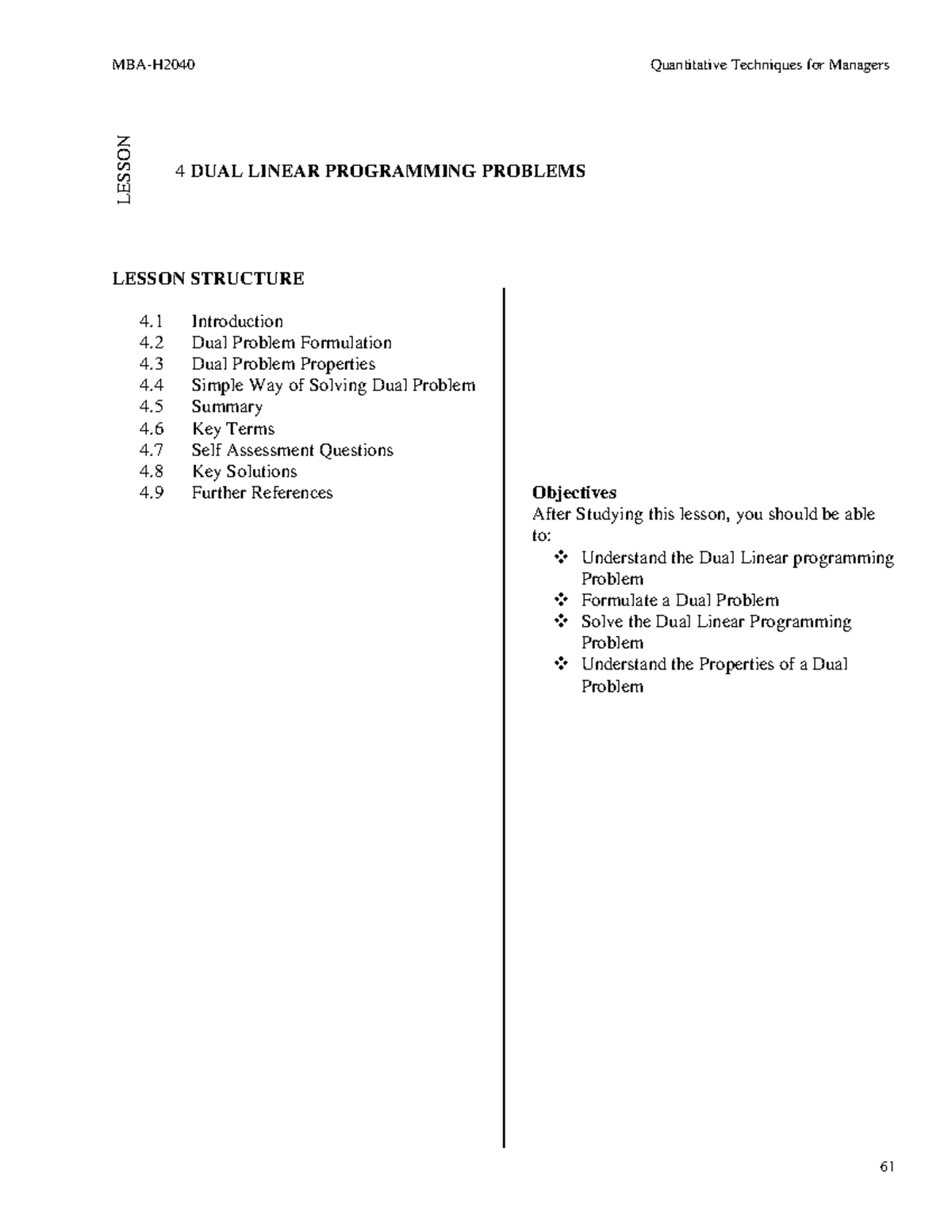 INDU 323-Lec 10 - INDU 323-Lec 10 - 4 DUAL LINEAR PROGRAMMING PROBLEMS ...