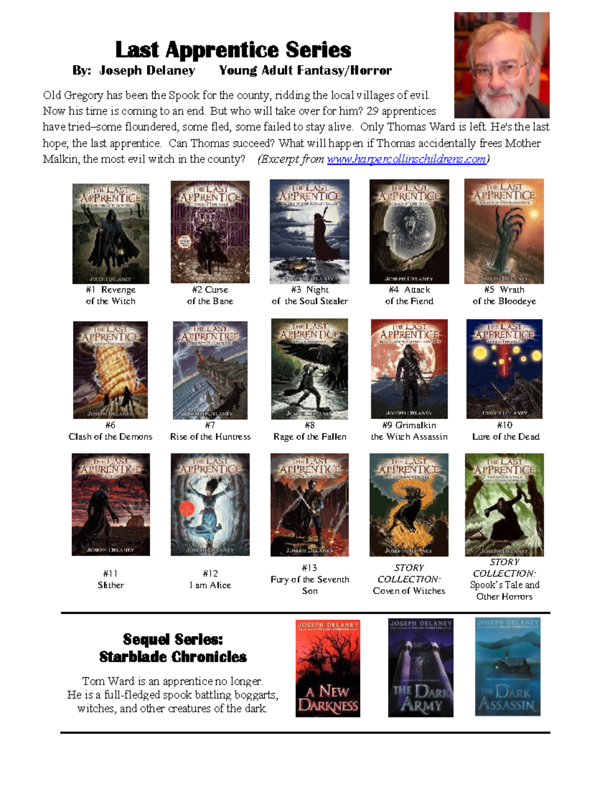 Joseph Delaney Series - Last Apprentice Series By: Joseph Delaney Young ...