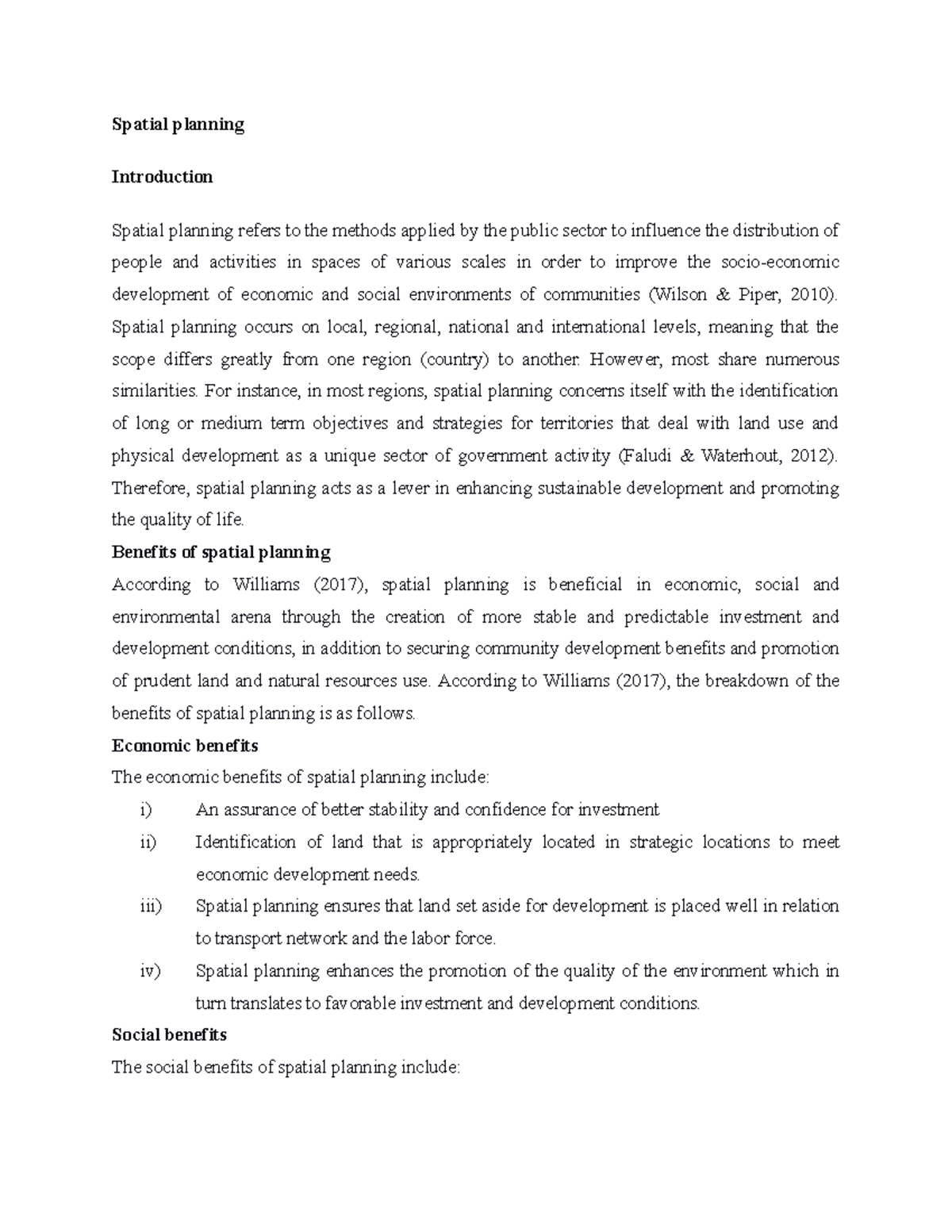 Spatial planning - Progress Assignments - Spatial planning Introduction ...