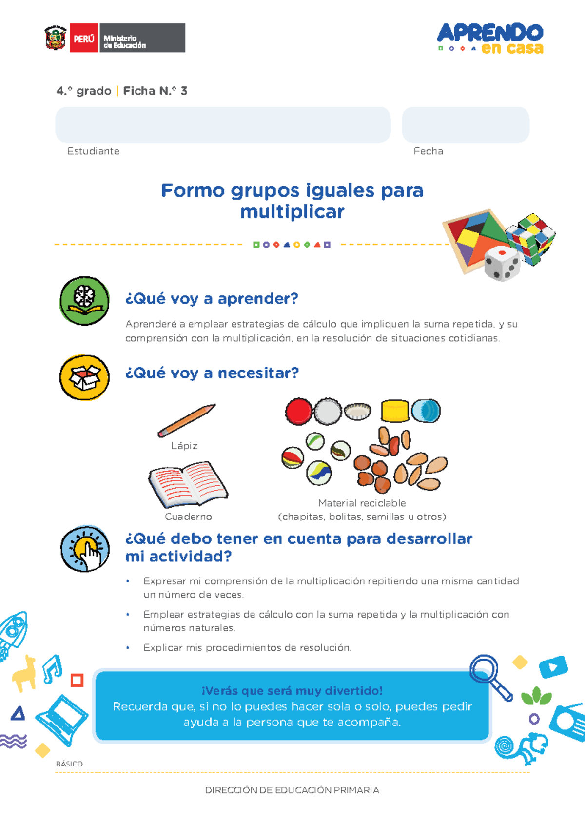 Grupos-iguales-multiplicar - DIRECCIÓN DE EDUCACIÓN PRIMARIA 4.° grado ...