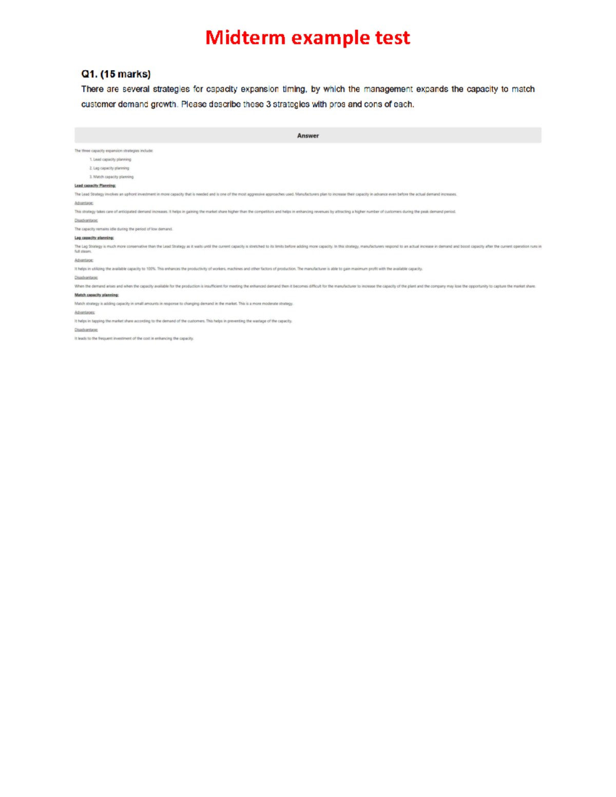 Midterm example test - Probability - Studocu