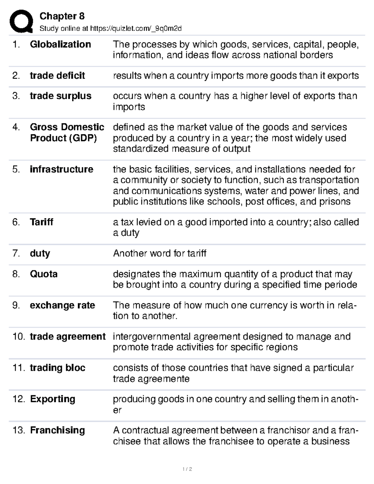 Ch 8 Vocabulary - Chapter 8 Study online at quizlet/_9q0m2d ...