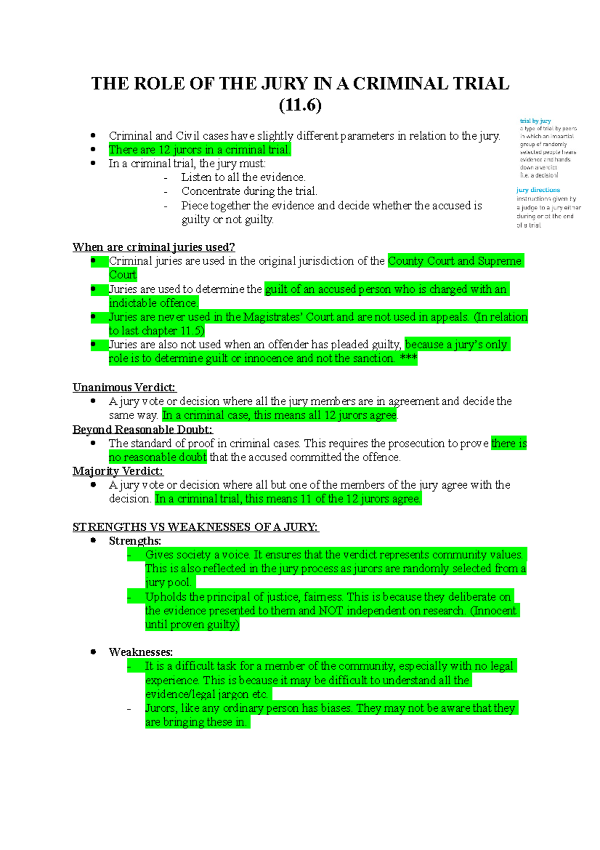 THE ROLE OF THE JURY IN A Criminal Trial - THE ROLE OF THE JURY IN A ...