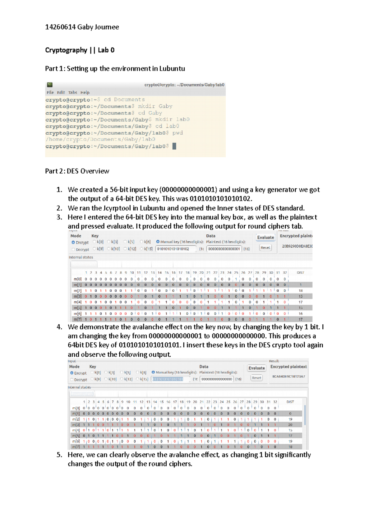 Lab 0 - lab - 14260614 Gaby Journee Cryptography || Lab 0 Part 1: Setting up the environment in ...