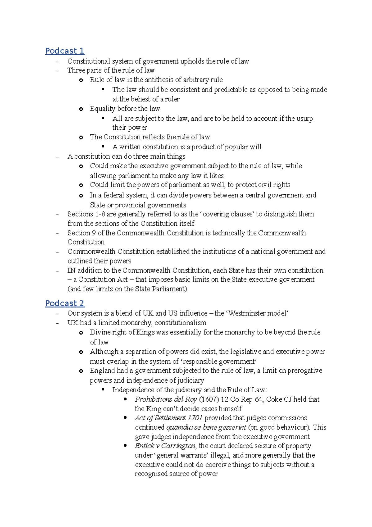 Constitutions and Institutions of Government - Podcast 1 Constitutional ...