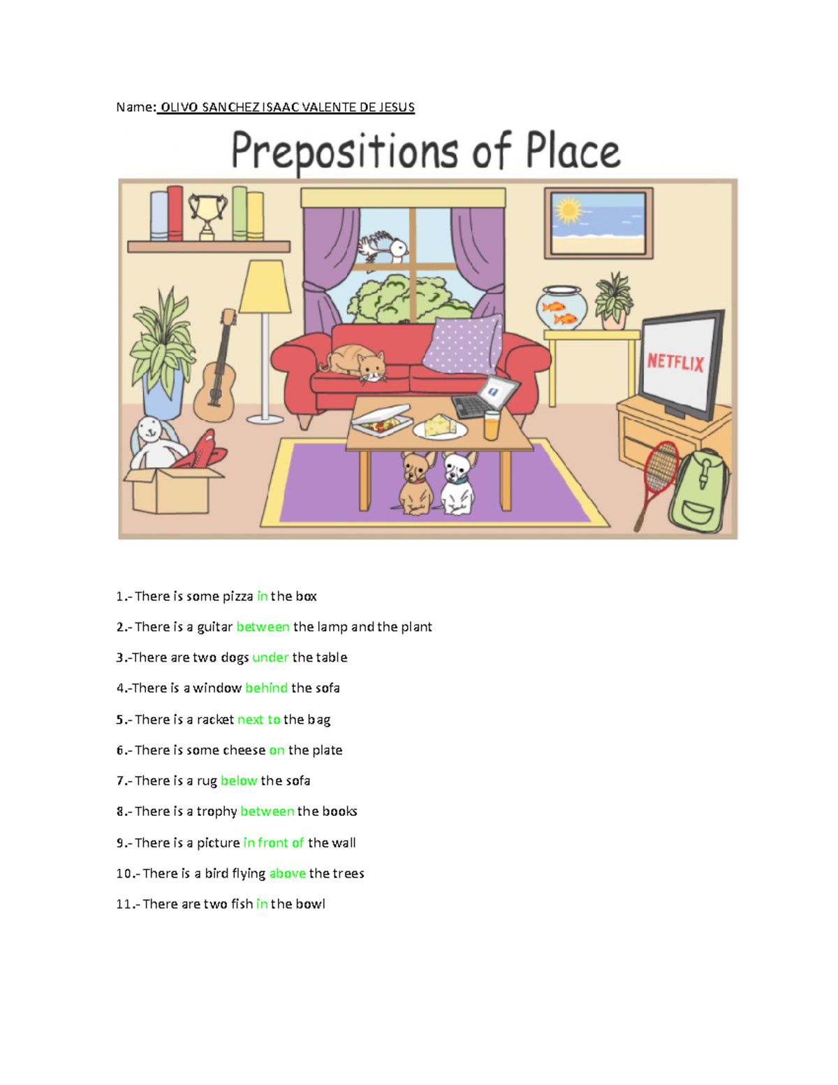 Exam basic 3 richmond - Name: OLIVO SANCHEZ ISAAC VALENTE DE JESUS 1 ...