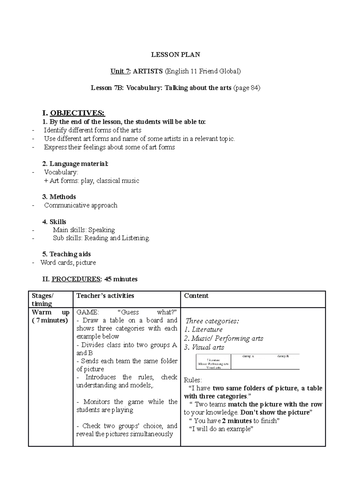 Giao an ppdhta 3 final - reference for making a lesson plan - LESSON ...