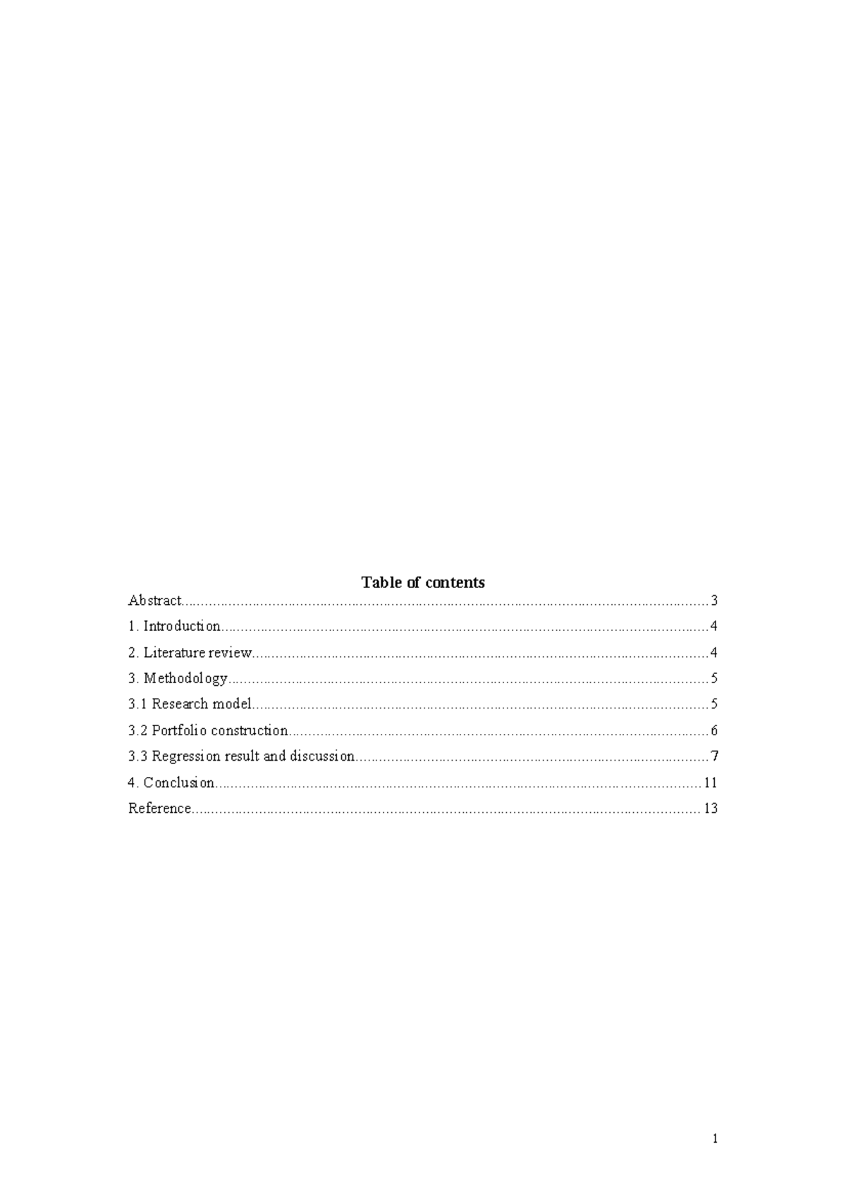 Investment Principles - Table of contents - Studocu