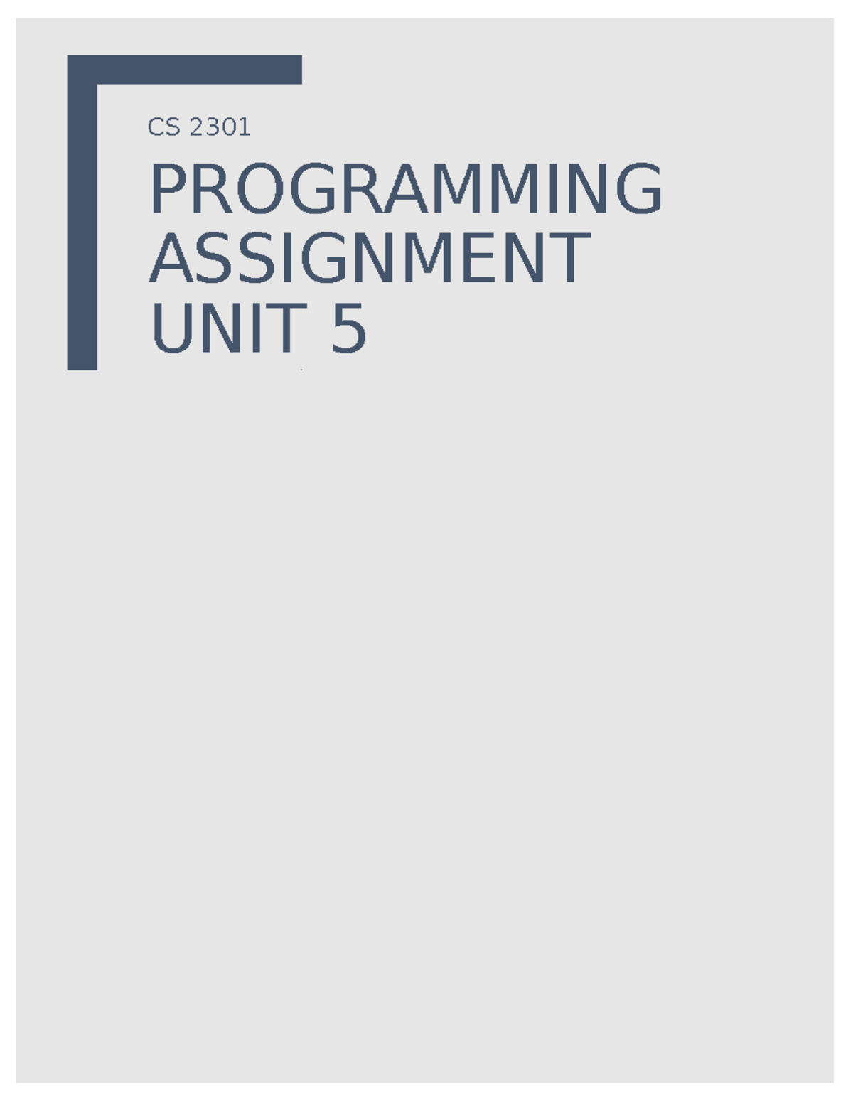 Assignment 5 - Required work for Operating System CS 2301 - University of the People - CS 2301 ...
