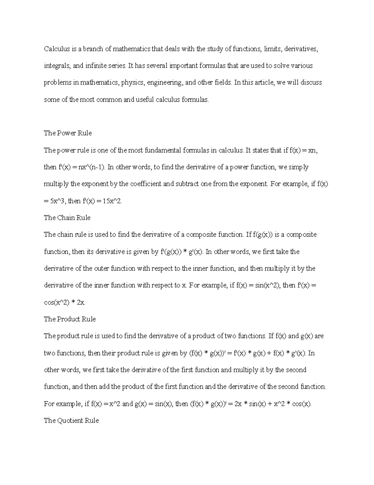 Calculus - Math 221 - Calculus is a branch of mathematics that deals ...