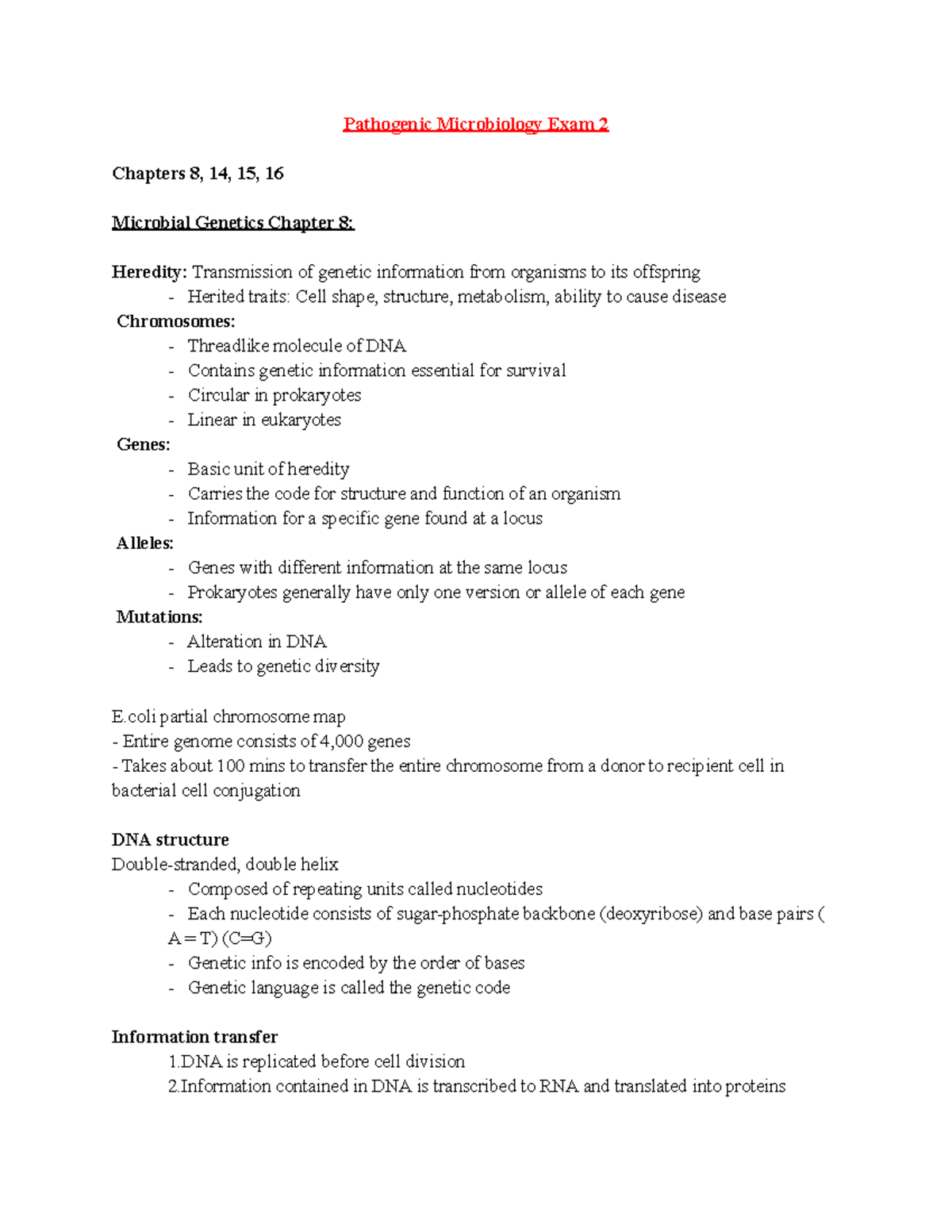 Patho micro Exam 2 - Pathogenic Microbiology Exam 2 Chapters 8, 14, 15 ...
