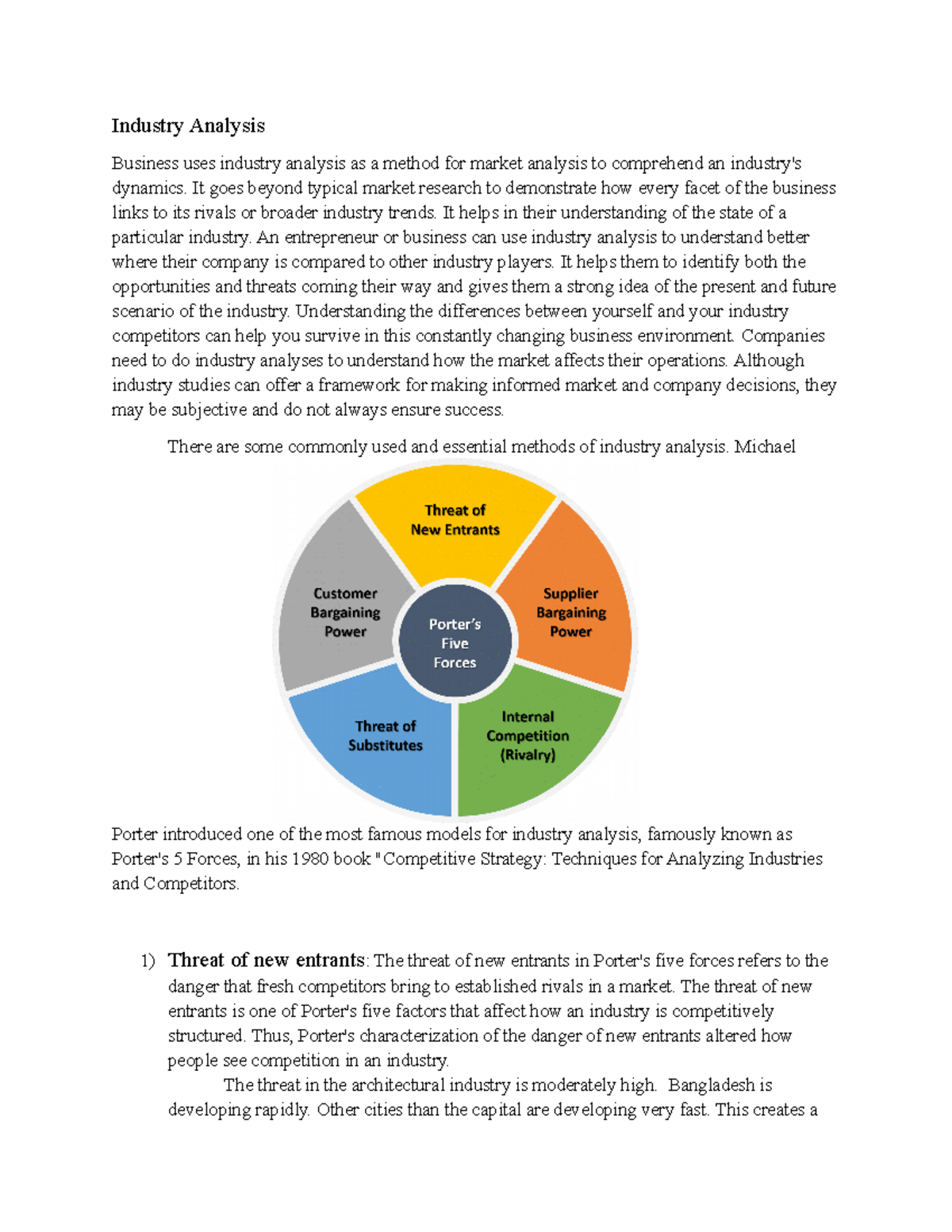 Industry Analysis and Business Canvas Model - Industry Analysis ...
