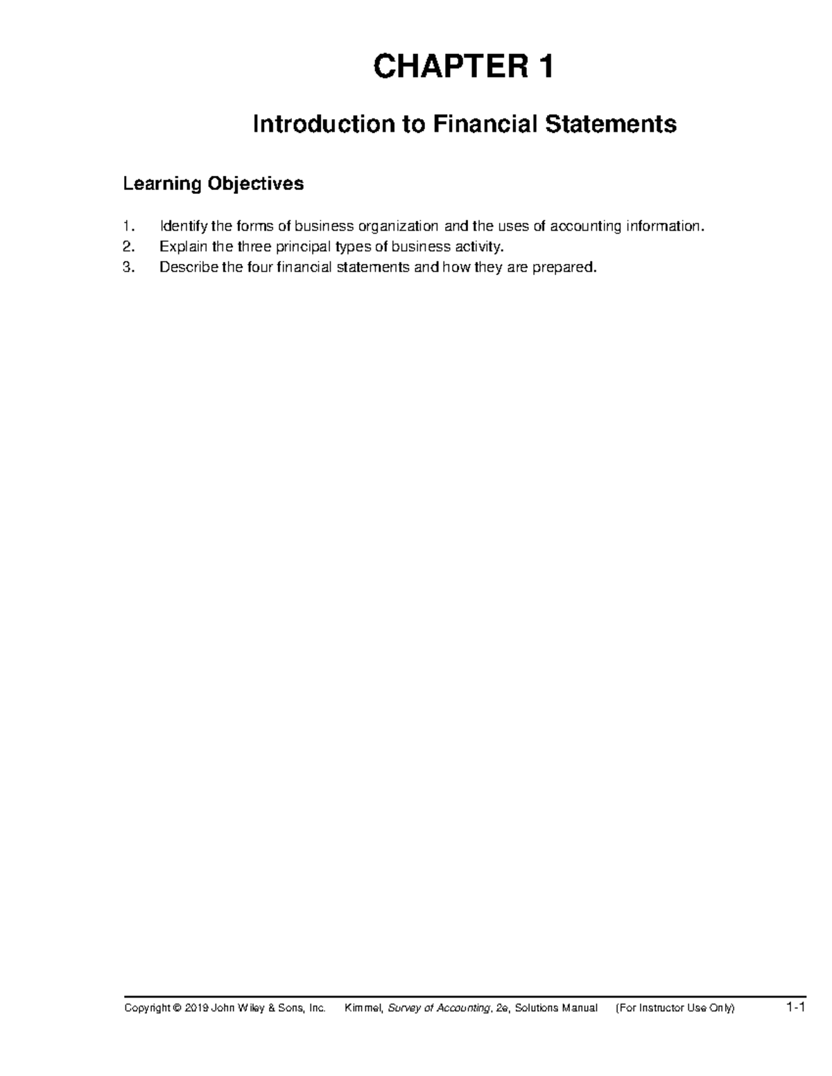 Ch01 Solutions - Copyright © 2019 John Wiley & Sons, Inc. Kimmel ...
