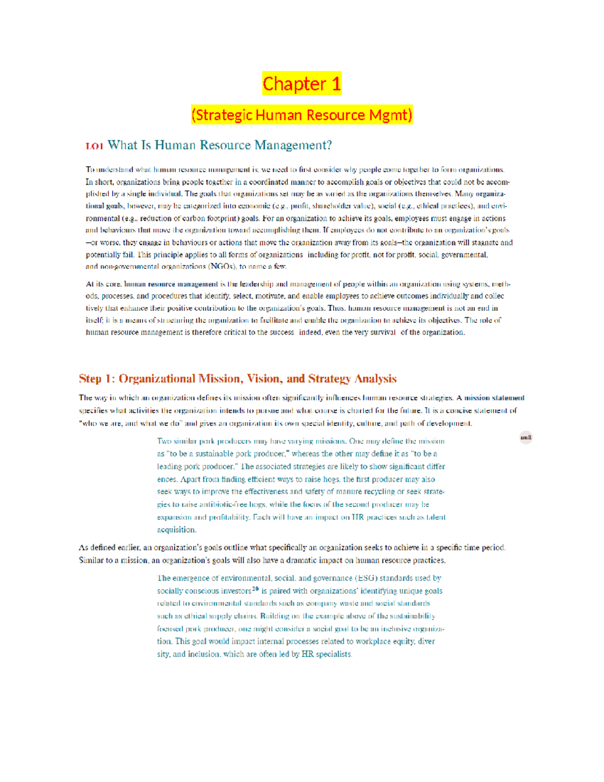 HRM Textbook - HRMT 1101 - Chapter 1 (Strategic Human Resource Mgmt ...